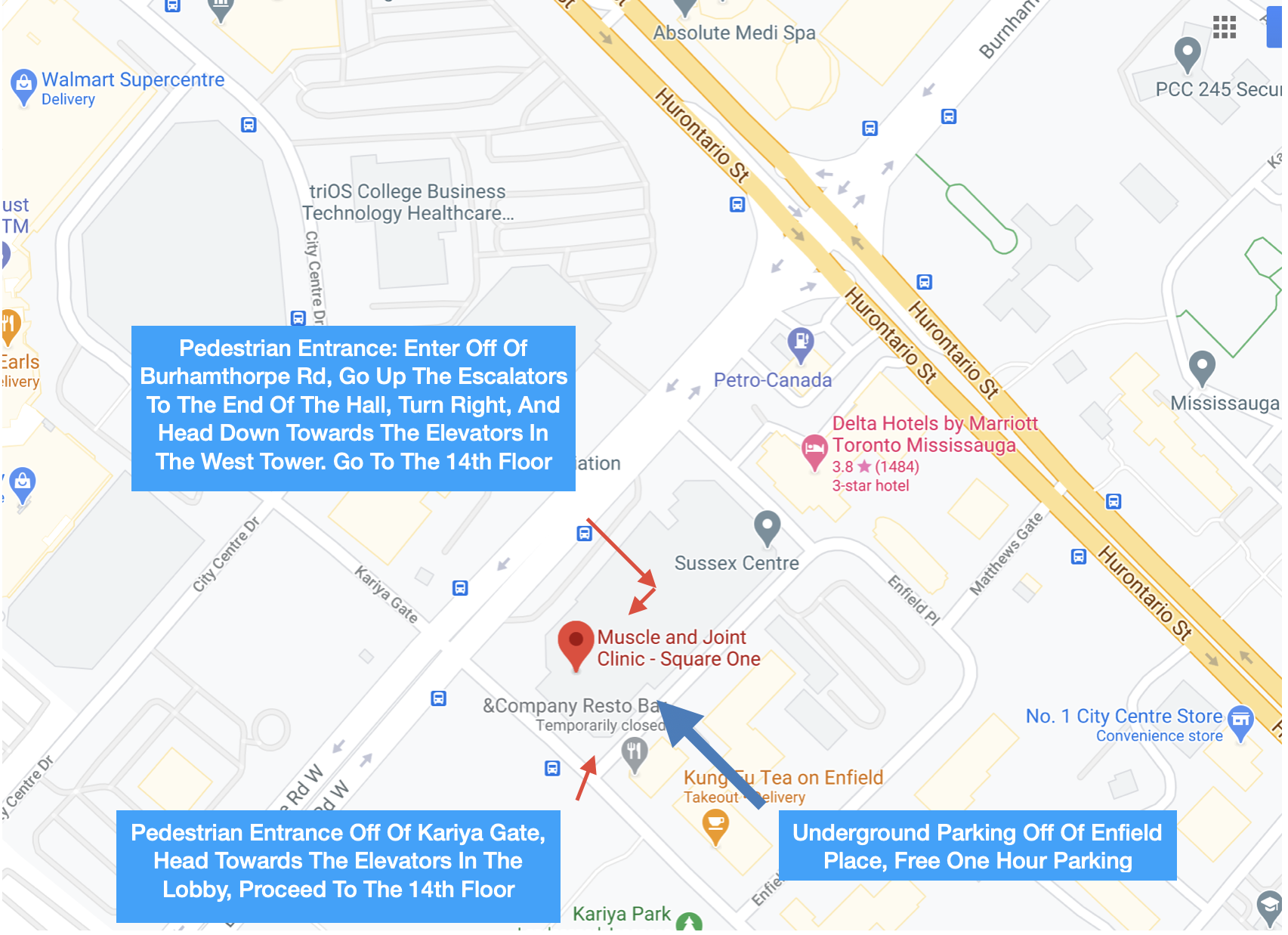 Directions to Square One Clinic - Mississauga Chiropractor and ...